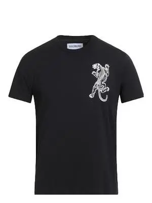 BIKKEMBERGS T-shirt Size Cotton, Elastane - Black