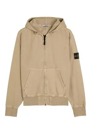 Stone Island Hooded Canvas Work Jacket - Sand