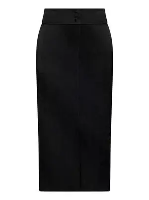 FORTE_FORTE High-waisted Midi Skirt - Black