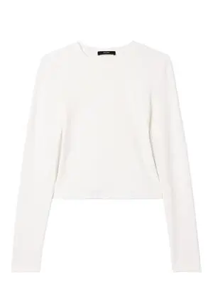 THE PARK Heather Stretch-tencel Lyocell T-shirt - Ivory