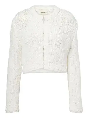 Khaite Genevieve Open-knit Cardigan - White