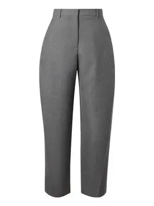Givenchy Cocoon Wide-leg Wool Pants - Grey