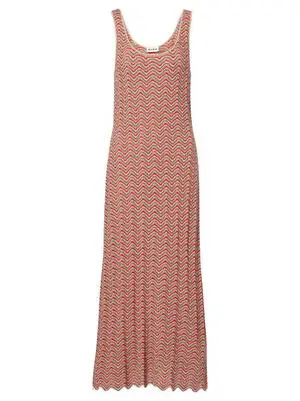 Rixo Bondi Open-knit Cotton Maxi Dress - Pink