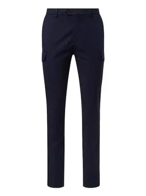 Brunello Cucinelli Cotton-blend Slim Pants - Blue