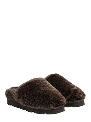 Brunello Cucinelli Monili Shearling Slip-on Shoes - Brown