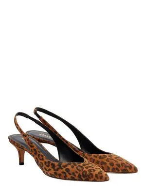 Isabel Marant Padim Leopard-print Slingback Pumps - Brown