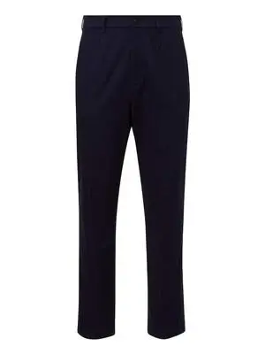 Dunhill Cotton-blend Tapered Trousers - Blue