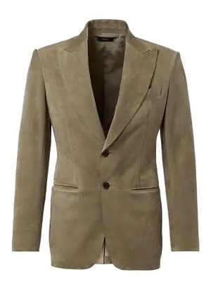 TOM FORD Suede Blazer - Green