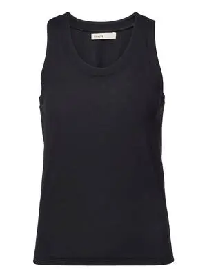 Khaite Isha Cotton-blend Jersey Tank Top - Black
