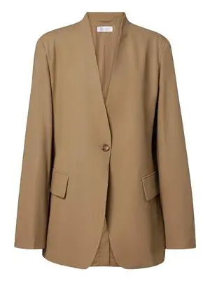 Max Mara Segnale Cotton Twill Blazer - Brown