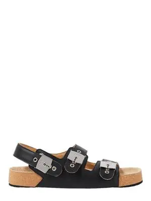 Balenciaga X Scholl Leather Sandals - Black