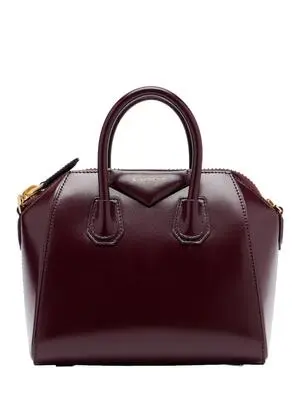 Givenchy Antigona Mini Leather Tote Burgundy