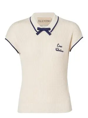 Valentino Garavani Chez Cotton-blend Top - White