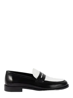 Manolo Blahnik Perry Leather Loafers - Black
