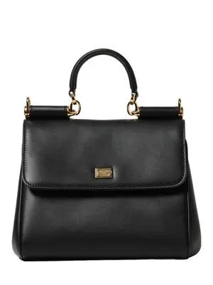 Dolce & Gabbana My Sicily Mini Leather Handbag - Black