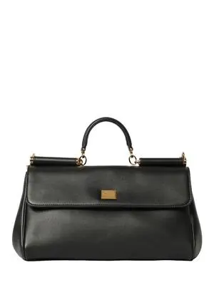 Dolce & Gabbana My Sicily Leather Handbag - Black