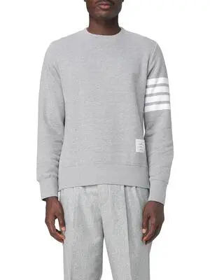 Thom Browne Thom Browne Crewneck Sweatshirt With Four-Bar Detail Grey