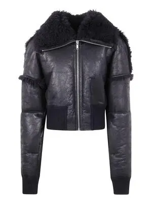 Rick Owens Flight Cropped Jacket - Black