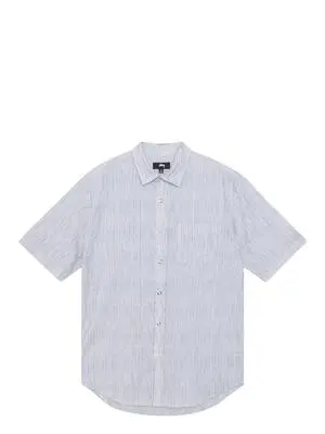 StÜssy Striped Short-sleeve Shirt - Blue