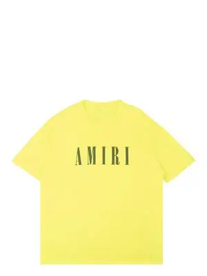 Amiri Damaged Core Logo T-shirt - Yellow