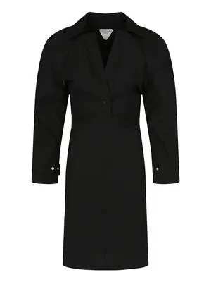 Bottega Veneta Woven Trench Coat - Black