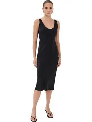 LE BOP Jackie Silk Dress - Black
