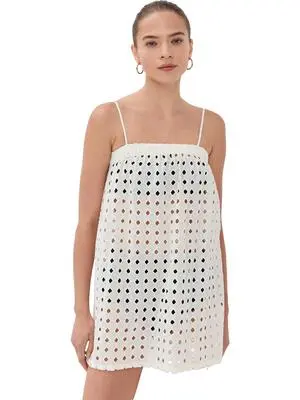 LE BOP Camille Mini Dress - Ivory Eyelet