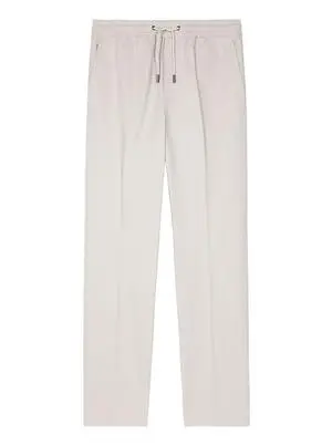 The Kooples Elasticated-waist Cotton Trousers - Light Grey