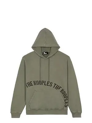 The Kooples Logo-print Cotton Hoody - Kaki