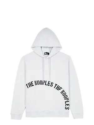 The Kooples Logo-print Cotton Hoody - Light Grey
