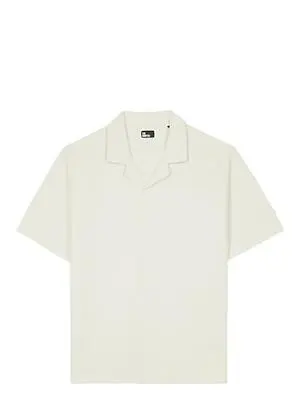 The Kooples Camp-collar Waffle-textured Cotton Shirt - Ecru