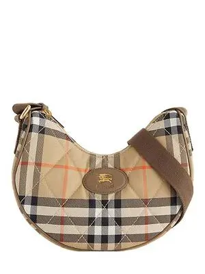 Burberry Horseshoe Check Cross-body Bag - Sand