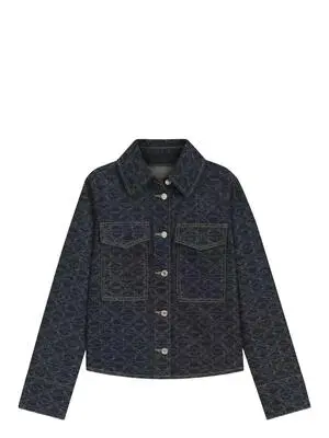Hugo Printed Denim Jacket - Blue