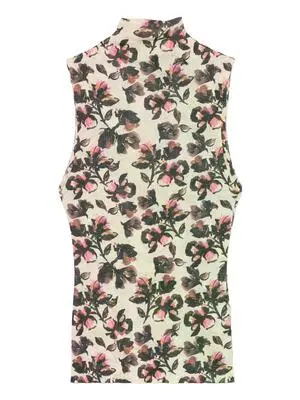 NANUSHKA Floral-Print Turtleneck Top