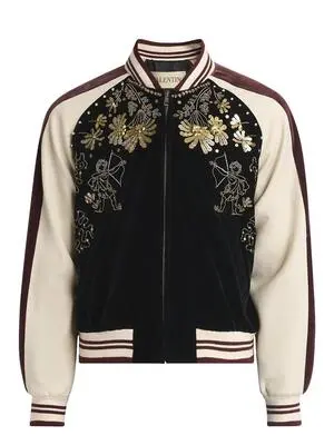 Valentino Garavani Velvet Embroidered Blouson - Black