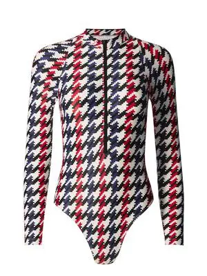 Perfect Moment Half-zip Spring Suit - Houndstooth