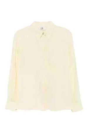 Elisabetta Franchi Letter-embroidered Shirt - Yellow