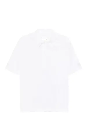 JIL SANDER Checked Polo Top - White