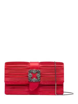 Manolo Blahnik Capri Clutch - Red