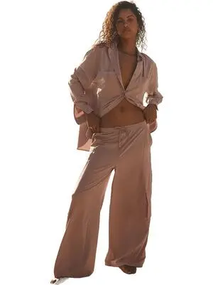 Alo Yoga Dreamscape Cargo Wide-leg Pants - Taupe