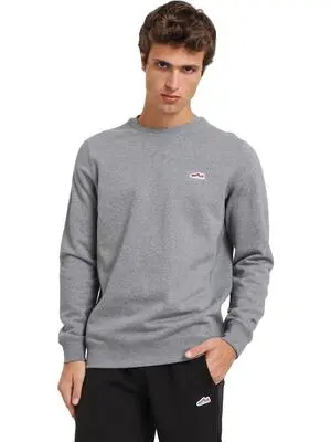 PUMA Wardrobe Essentials Suede Crew Neck Sweatshirt Gray