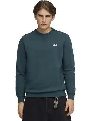 PUMA Wardrobe Essentials Suede Crew Neck Sweatshirt Green