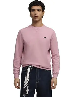 PUMA Wardrobe Essentials Suede Crew Neck Sweatshirt Pink