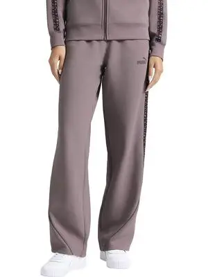 PUMA Essentials Animal Print Straight Leg Pants - Purple