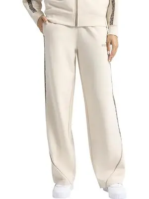 PUMA Essentials Animal Print Straight Leg Pants - White