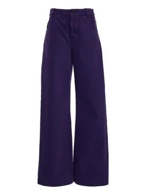 Christopher Esber Low-rise Wide-leg Corduroy Jeans - Purple