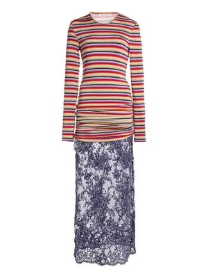 Christopher Esber Calypso Iris Hybrid Maxi Dress - Multi