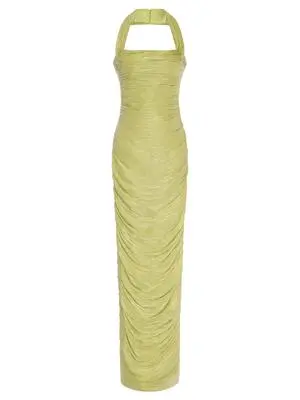 MARMAR HALIM Ruched Maxi Gown Yellow
