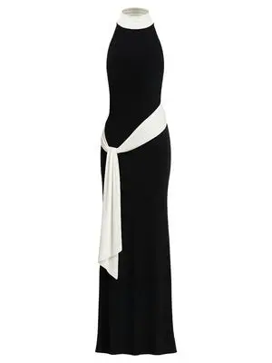 THE NEW ARRIVALS ILKYAZ OZEL Leia Sash-detailed Jersey Maxi Dress - Multi