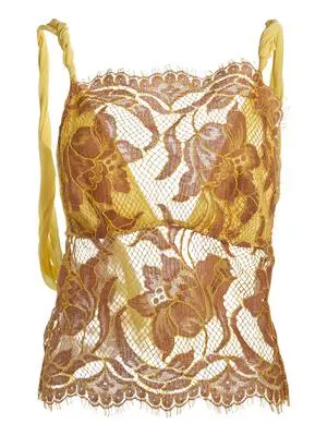 Christopher Esber Aluna Draped Lace Top - Multi